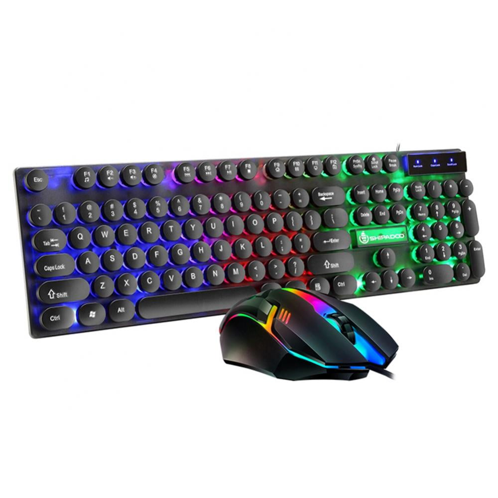 Backlit RGB Keyboard and Mouse Combo, Type Writer Keyboard, Retro ...