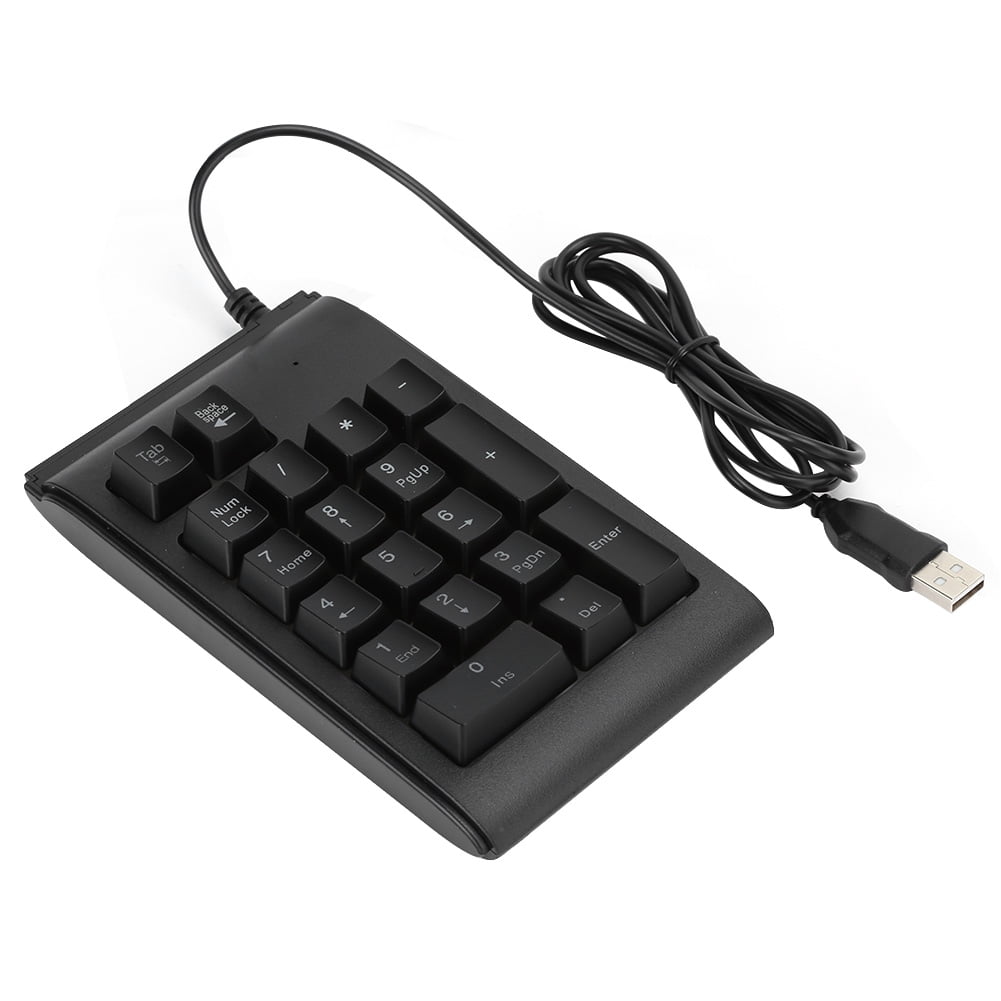 Backlit USB Wired Numeric Keyboard - Mechanical Feel, 19-Key, Tricolor ...