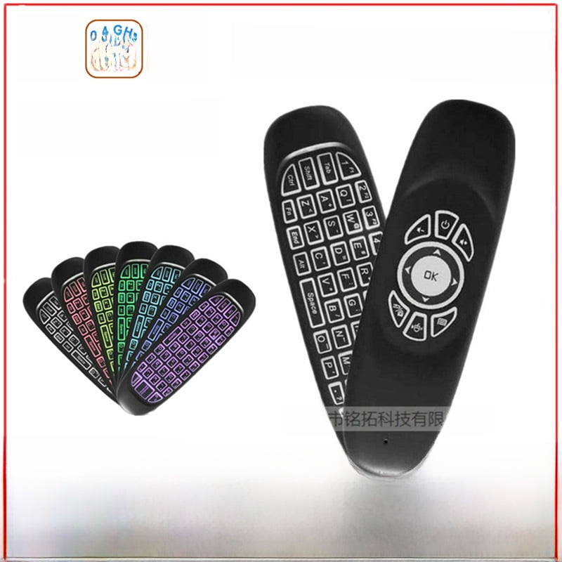 Backlit Wireless Mini Keyboard Mouse Combo with Somatosensory Gyroscope ...