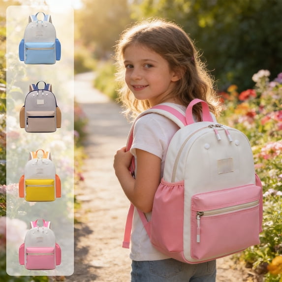 Backpack 13 Inch Flower Print Lightweight Travel Backpack PU Leather ...
