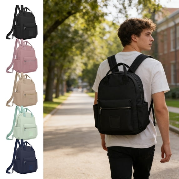 Backpack 13 Inch Lightweight Travel Backpack Large Capacity Nylon ...