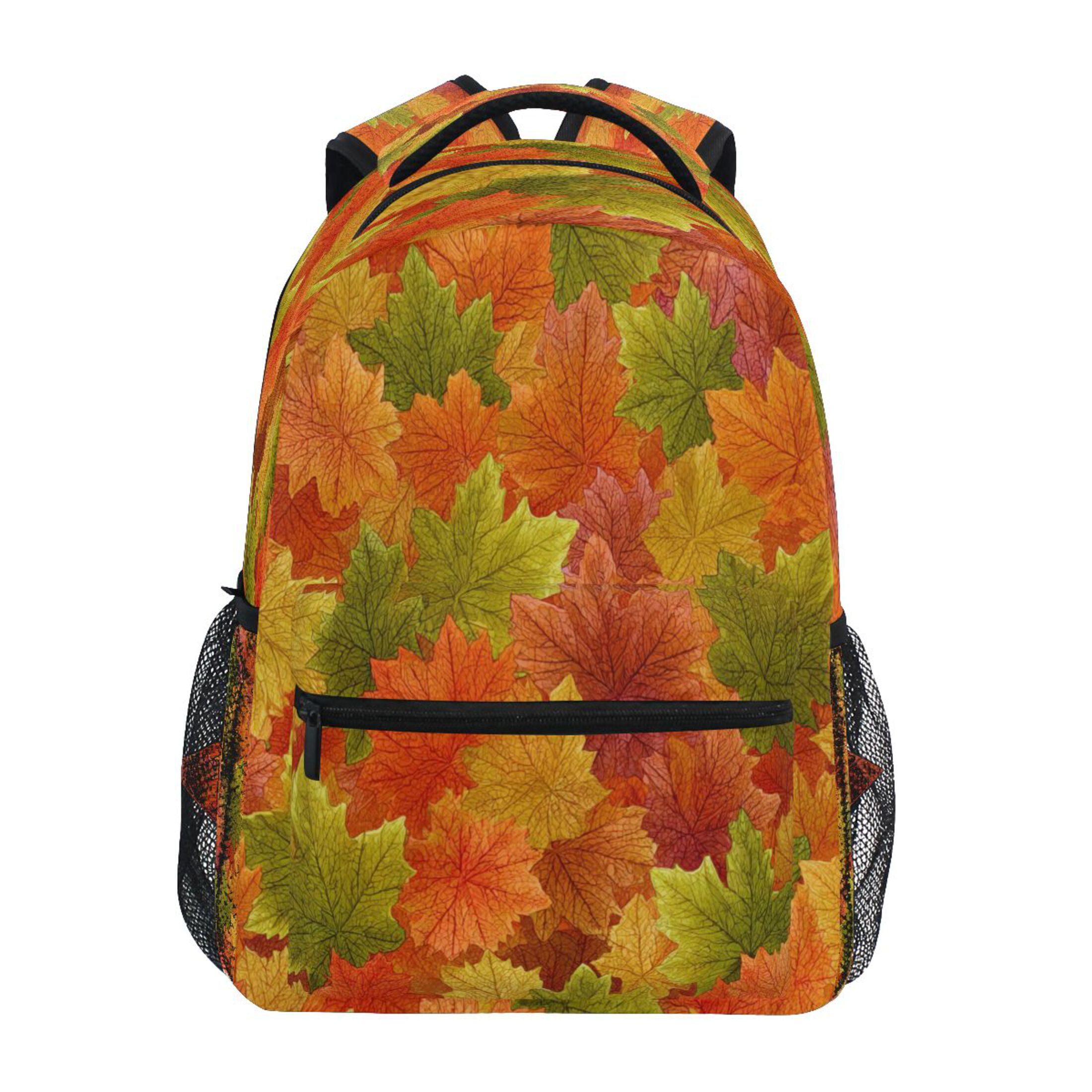 Backpack 16x11.4x6.9 Inches Fashion Backpack Shopping Travel Outing Backpack Colorful Maple ...