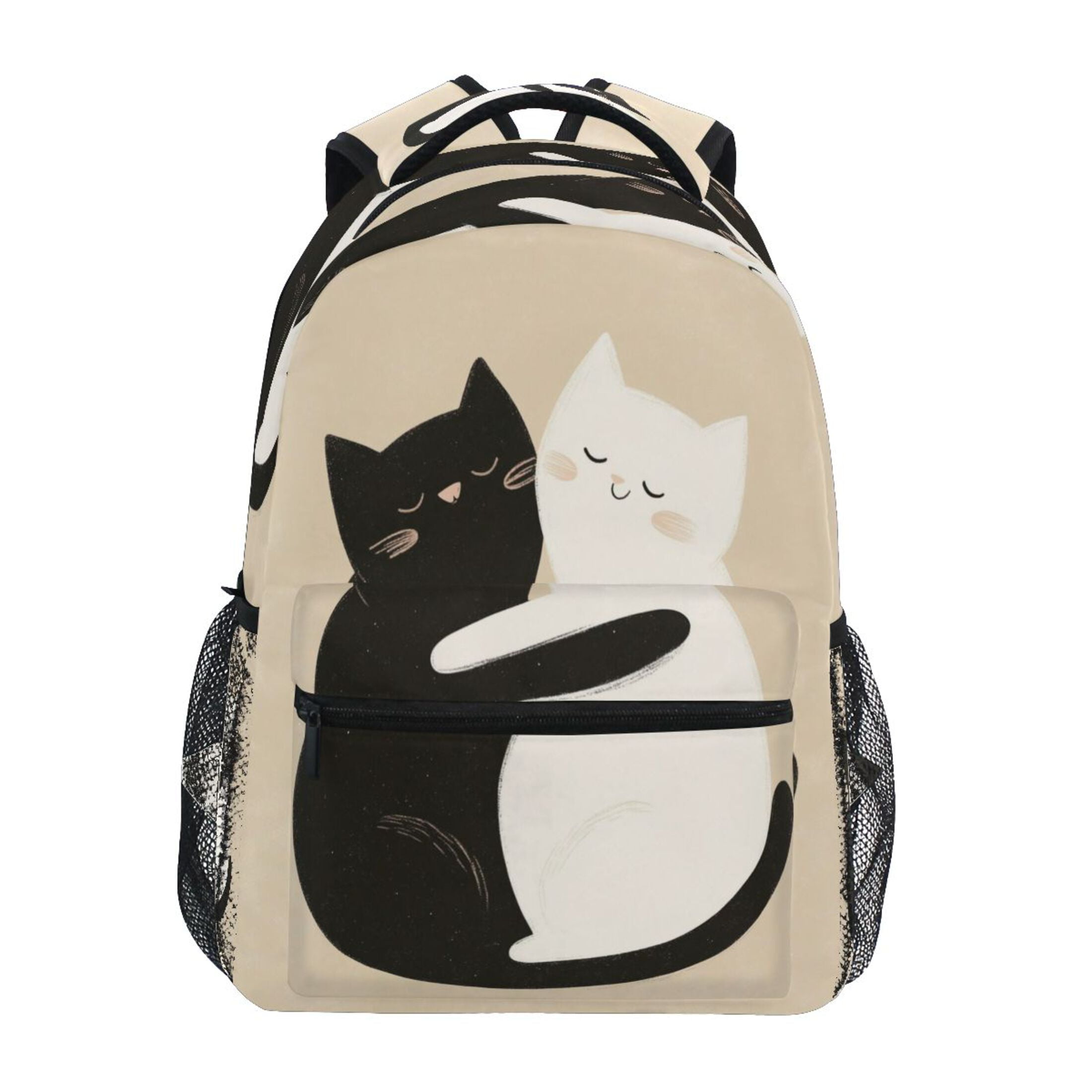 Backpack 16x11.4x6.9 Inches Fashion Backpack Shopping Travel Outing Backpack Two Cute Cats ...