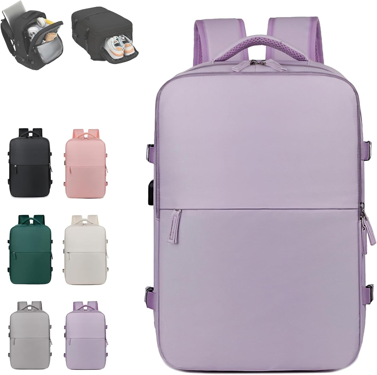 Backpack, 25L Backpack, Waterproof Expandable with shoe compartment ...