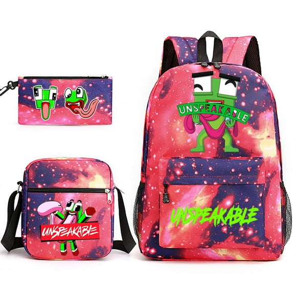 Backpack 3 Pcs Set Unspeak-able Bags With Lunch Bag Pencil Bag ...