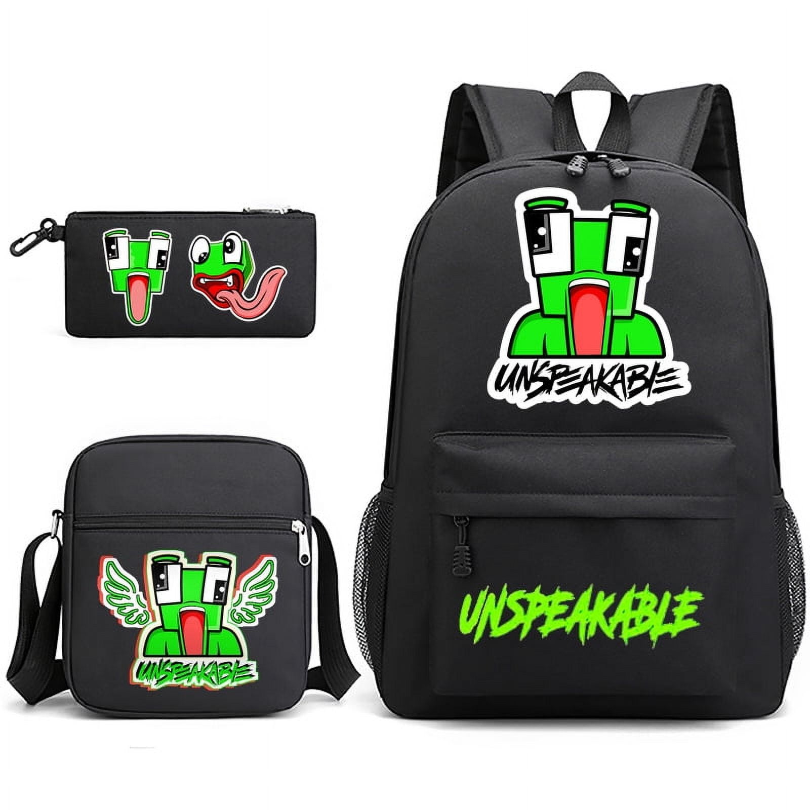 Backpack 3 Pcs Set Unspeak-able Bags With Lunch Bag Pencil Bag ...