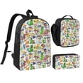 Backpack 3Pcs Set, Fashion Large Capacity Travel Laptop Bag, Cute ...