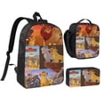 Backpack 3Pcs Set, Fashion Large Capacity Travel Laptop Bag, Cute ...