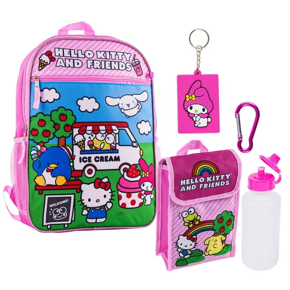 Backpack 5 pc Set Hello Kitty & Friends 16 inches School Backpack ...