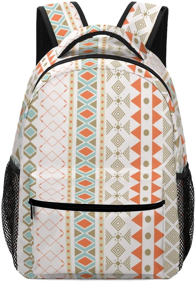 Backpack Bag Striped Geometric Bohemian Polka Dots Triangles Vintage ...