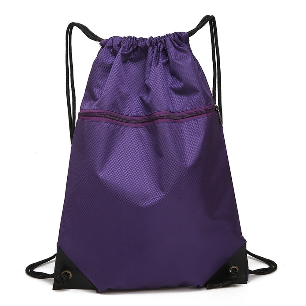 Backpack Bag, Waterproof Swimming Draw String Back Sack with Zip Pocket ...