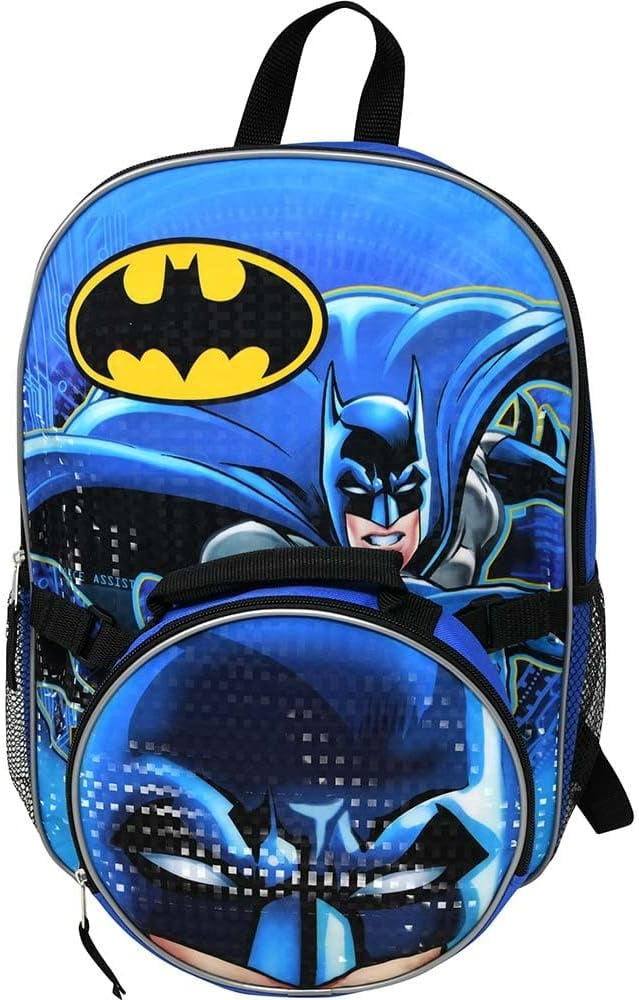 Backpack - Batman - w/lunch Round Face - Walmart.com