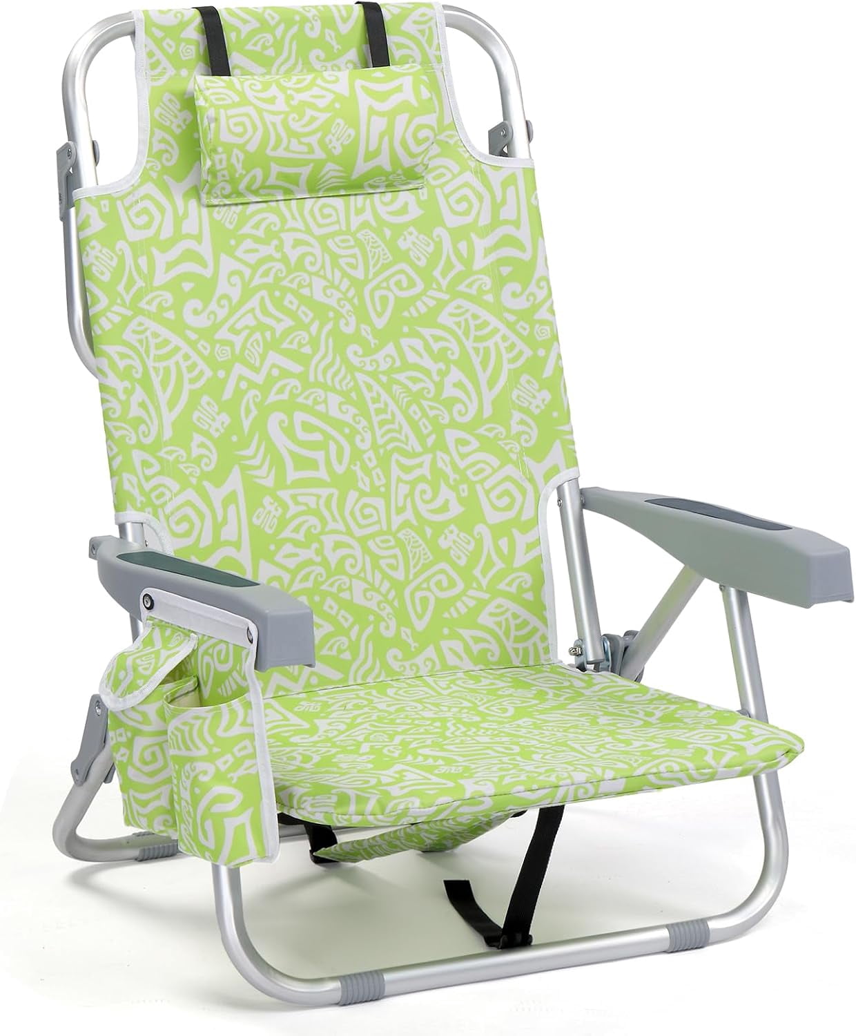 Backpack Beach Chair, 5 Level Adjustable Positions Beach Chair with ...