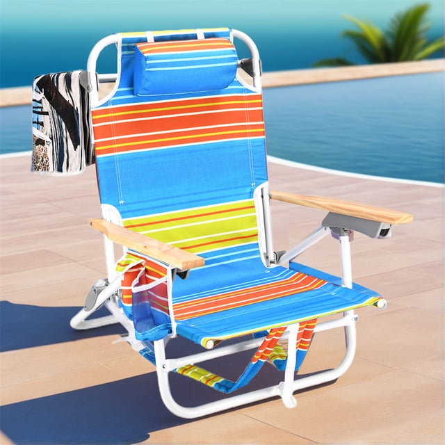 Backpack Beach Chairs for Adults, 1 Pack Folding Heavy Duty Camping ...
