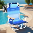 Backpack Beach Chairs for Adults, 1 Pack Folding Heavy Duty Camping ...