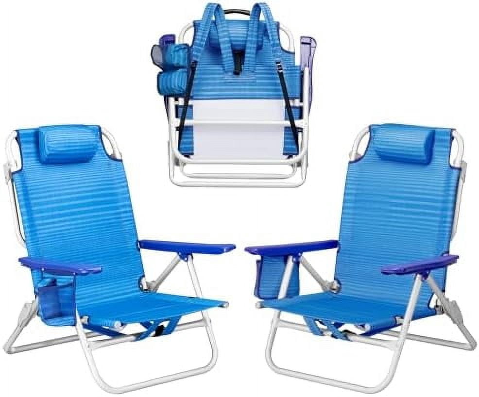Backpack Beach Chairs for Adults - Folding Heavy Duty Camping Chair ...