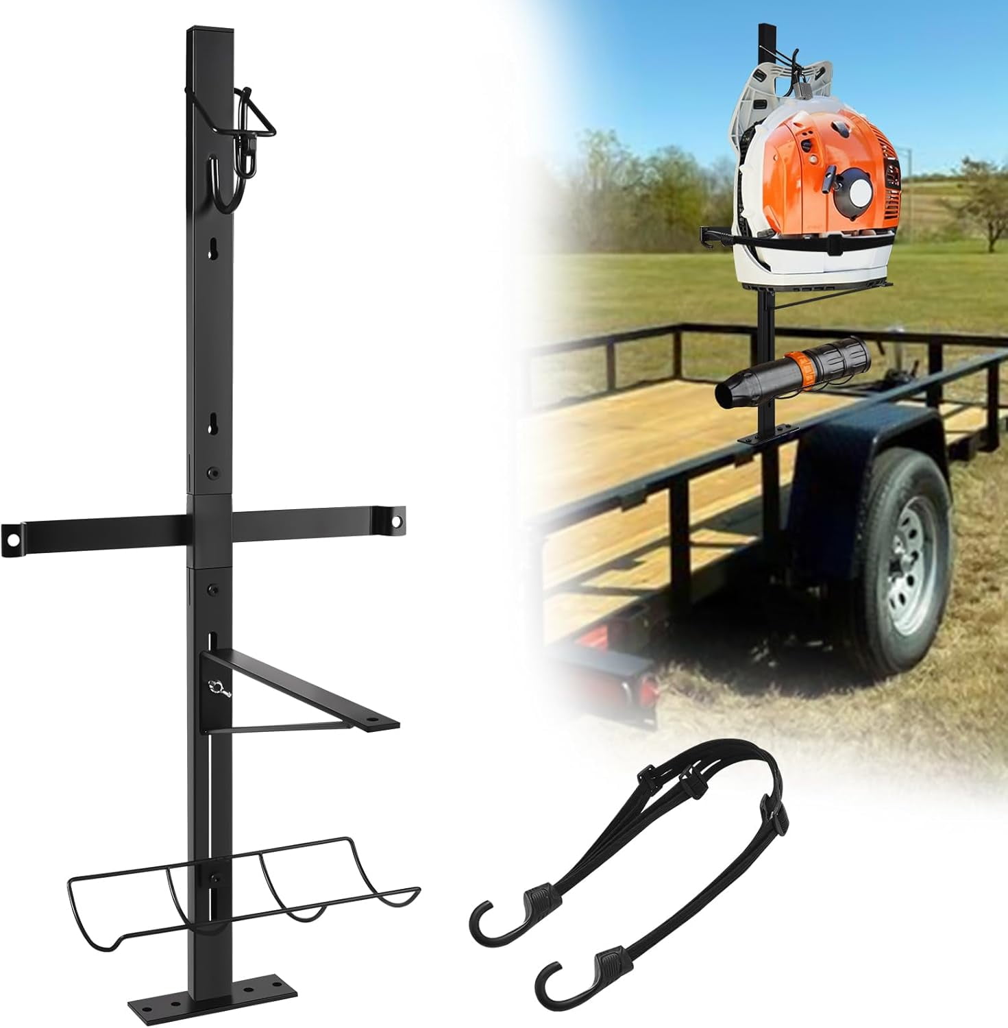 Backpack Blower Rack for Trailer, Steel Leaf Backpack Blower Holder for ...