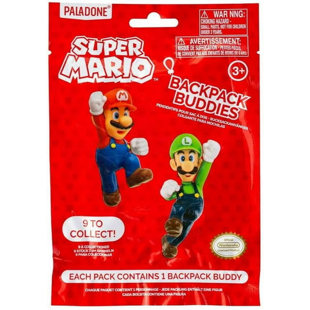 Nintendo Super Mario Backpack Buddies Keychain Blind Pack - 1 Random ...