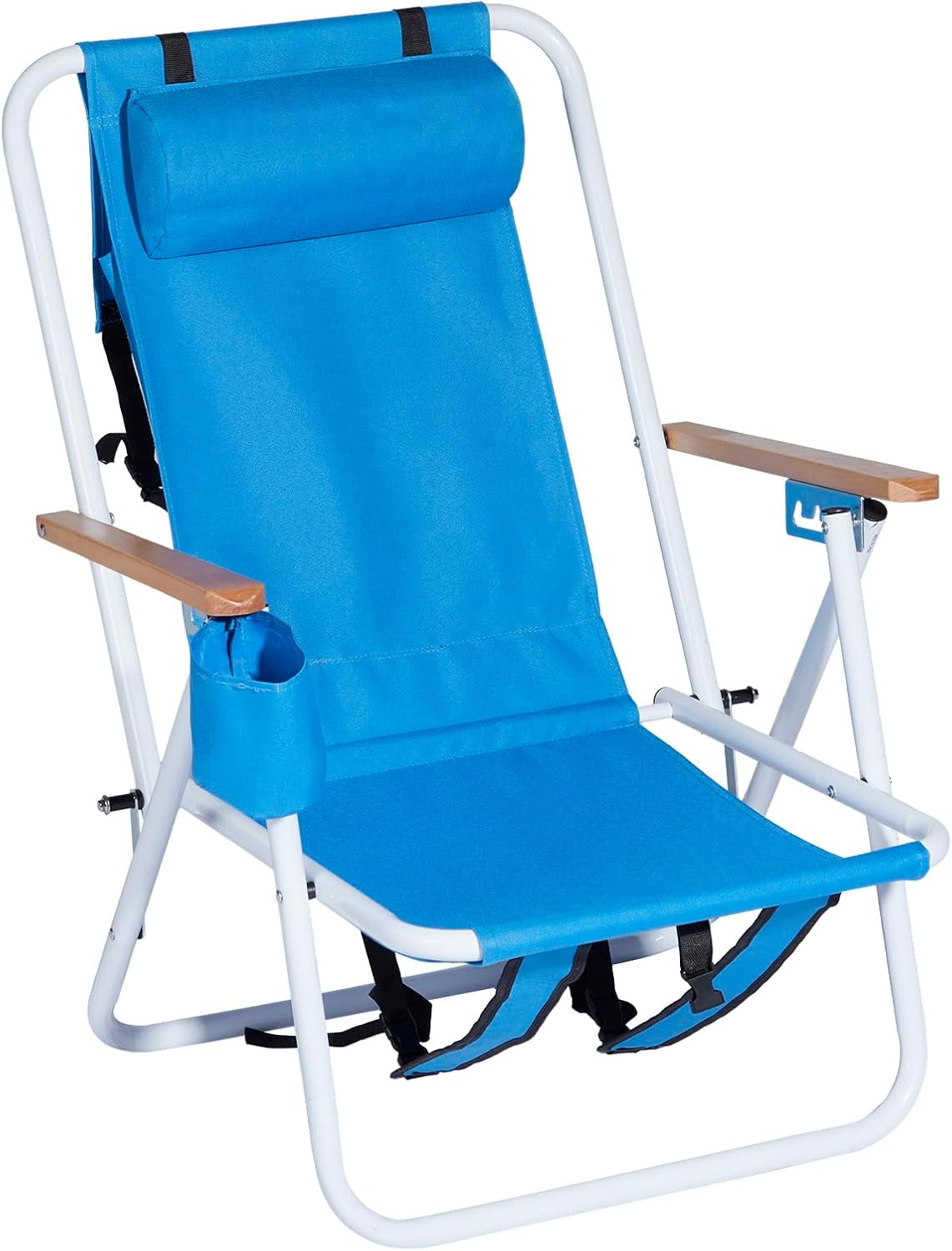 Backpack Carry Chair Set of 2 w/Cup Holder, Portable Foldable 4 ...