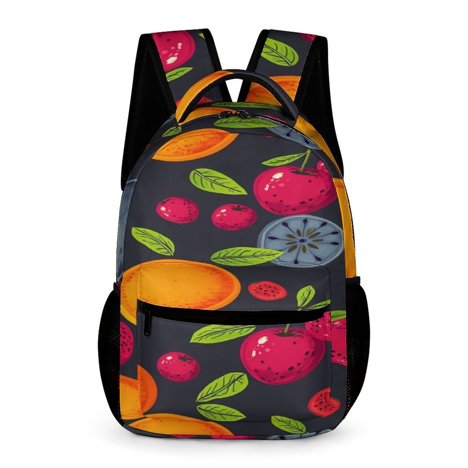 Backpack Casual Canvas Backpacks Fruit Pattern Background Bookbag ...
