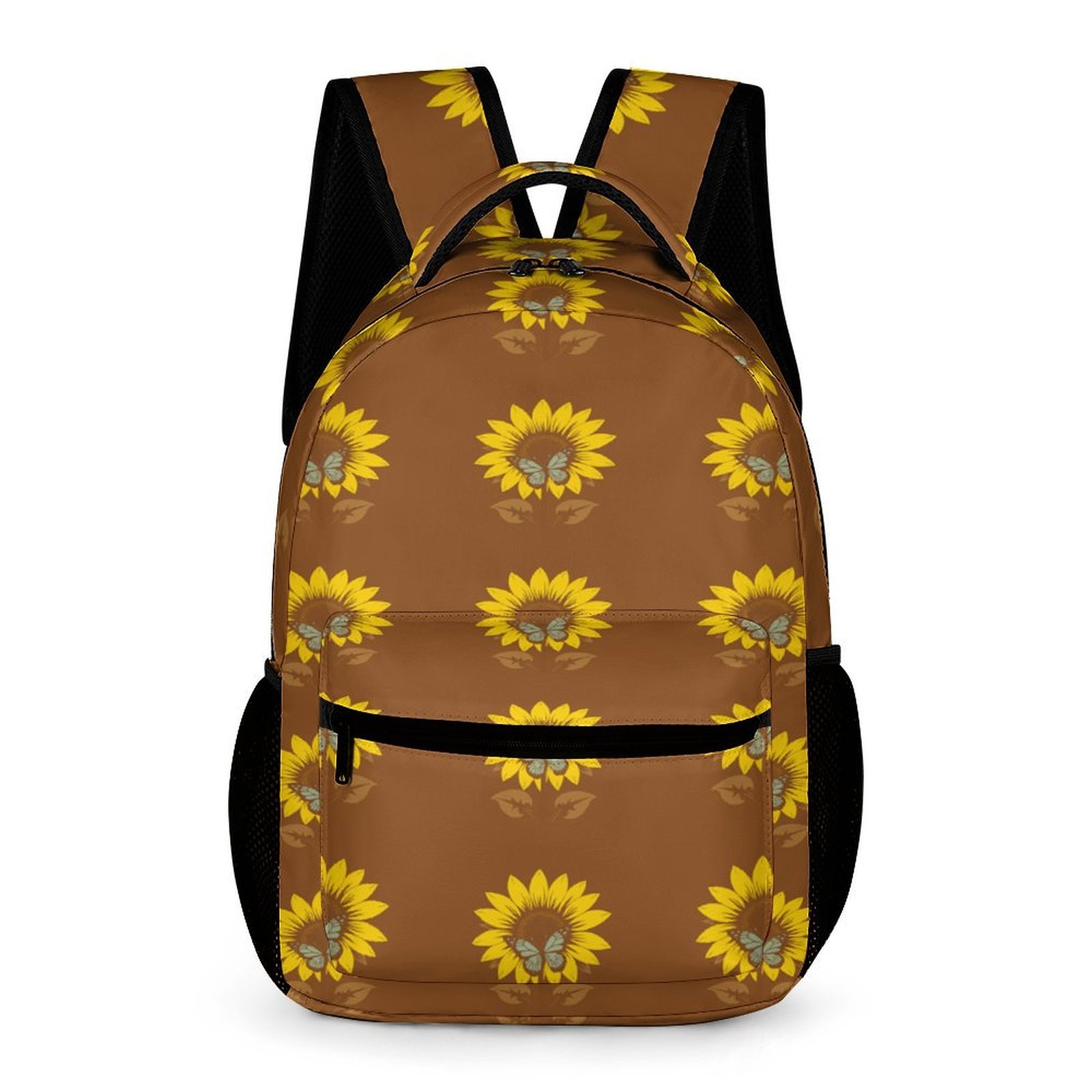 Backpack Casual Canvas Backpacks Sunflowers Butterflies Pattern Bookbag ...