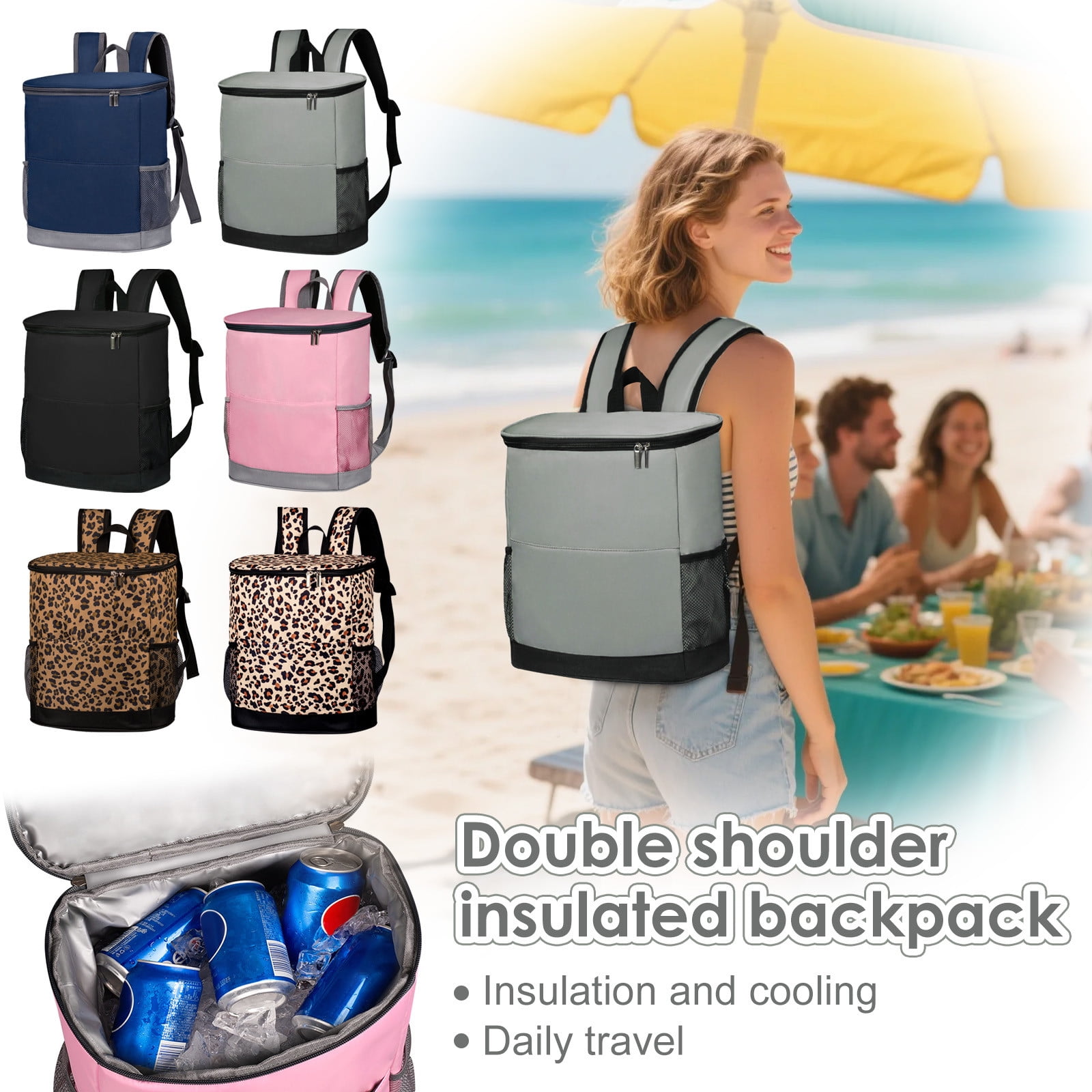 Backpack Cooler, Cooler Bag, Lunch Backpack, Leakproof Insulated ...