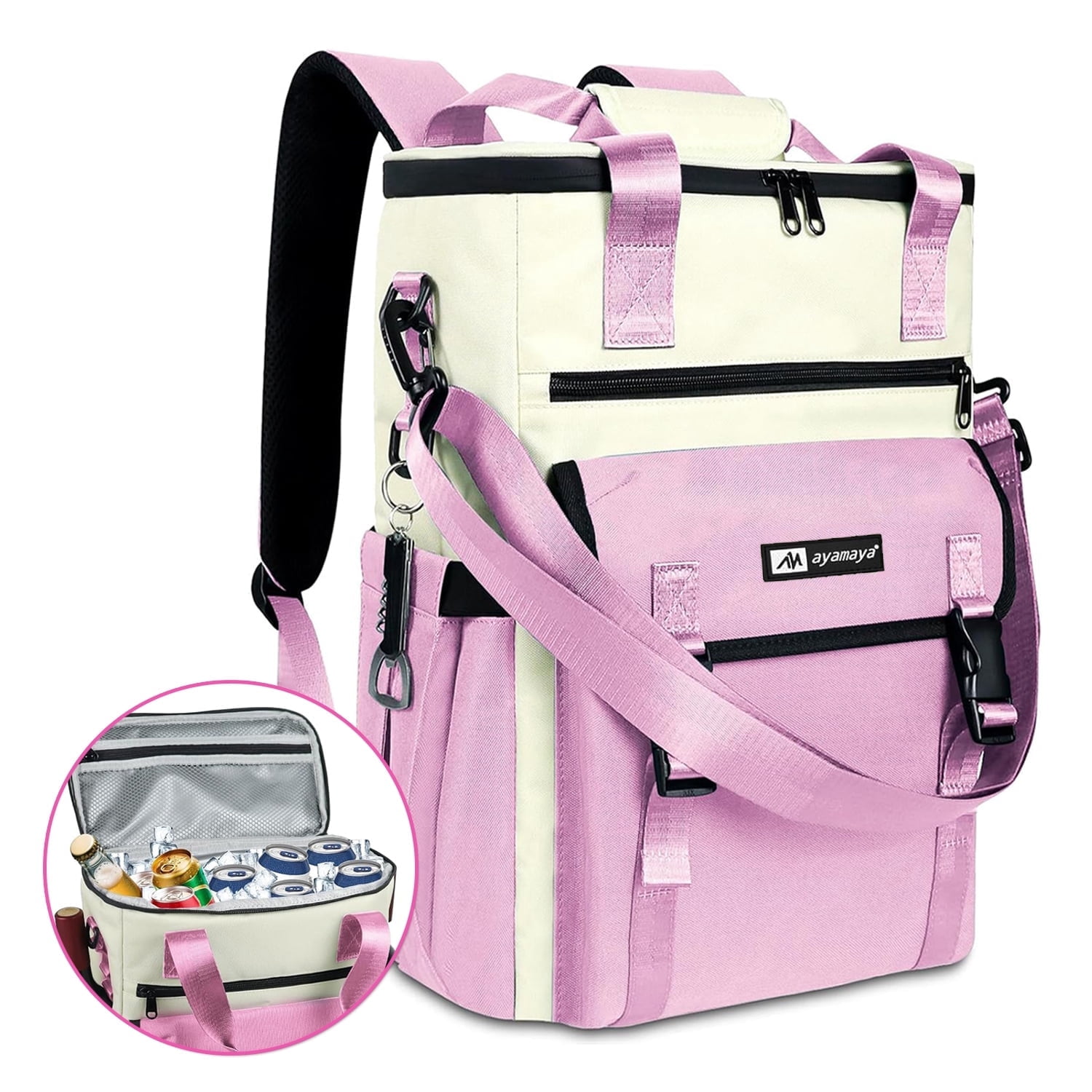 Backpack Cooler for Women, IC ICLOVER 35 Cans Waterproof & Leakproof ...