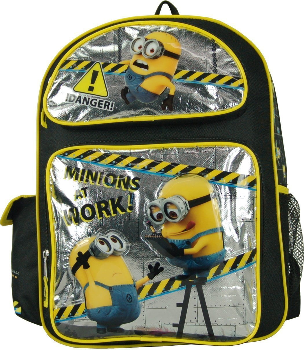 Backpack - Despicable Me 2 - Silver/Black Minions Work Large Bag New ...