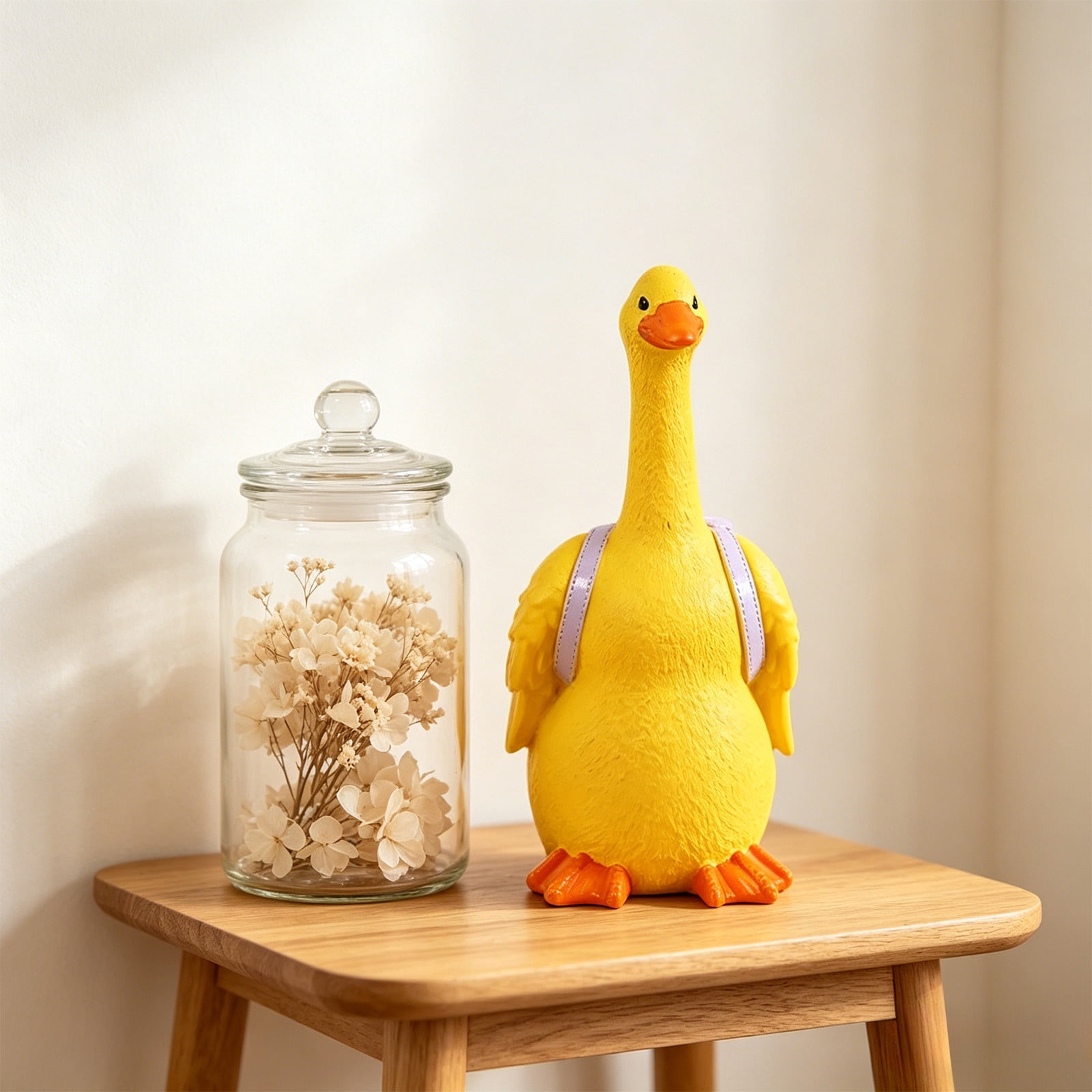 Backpack Ducks Resin Figurine Cute Hardworking Duck Ornament Desktop ...