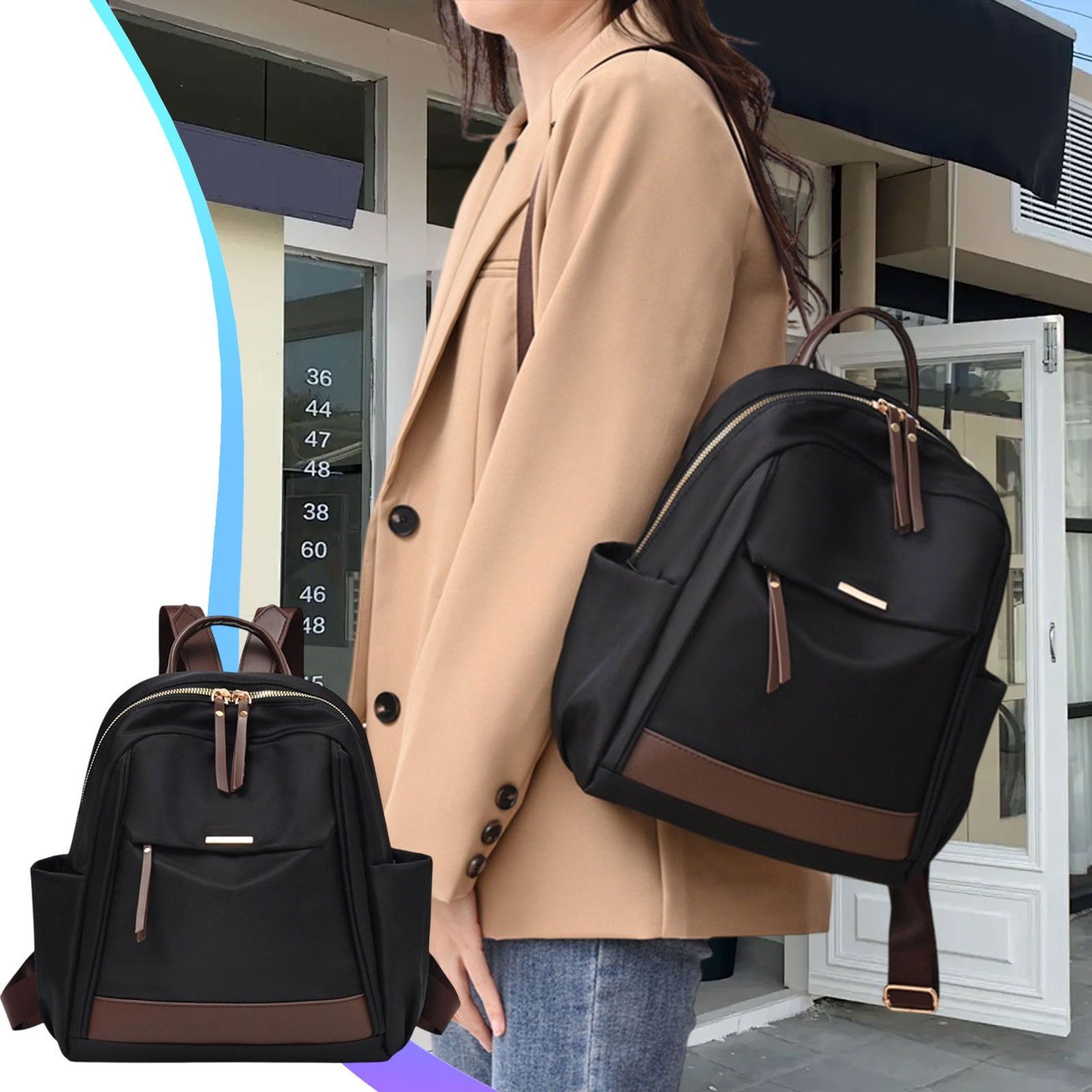 Backpack Fashion Trend College Students Casual Large Capacity Travel ...