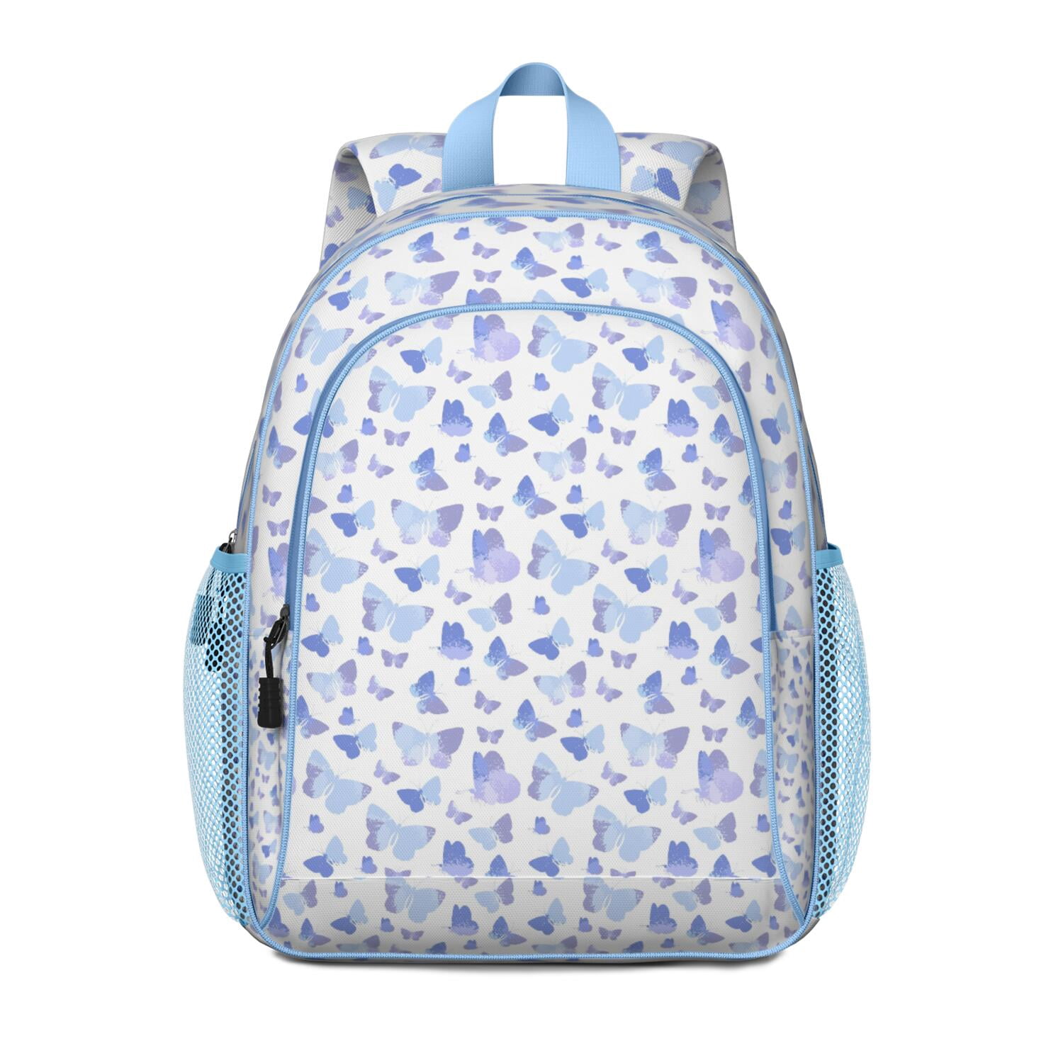 Backpack Featuring Blue Butterfly Patterns with Durable Construction ...