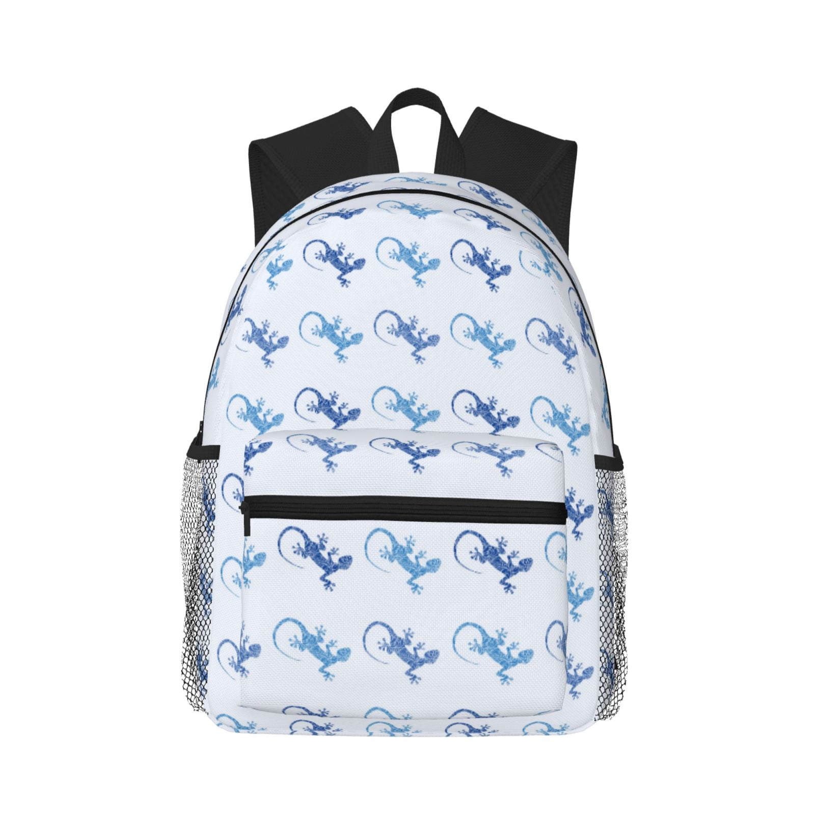 Backpack For Women/Men - Artistic Cute Lizard Gecko Blue Lightweight ...