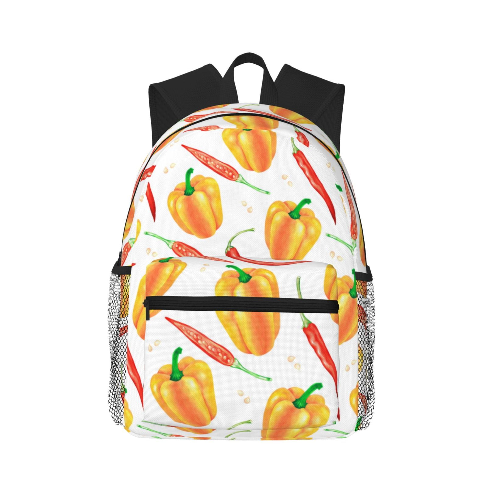 Backpack For Women/Men - Bell Pepper Yellow Red Lightweight Travel Bag ...