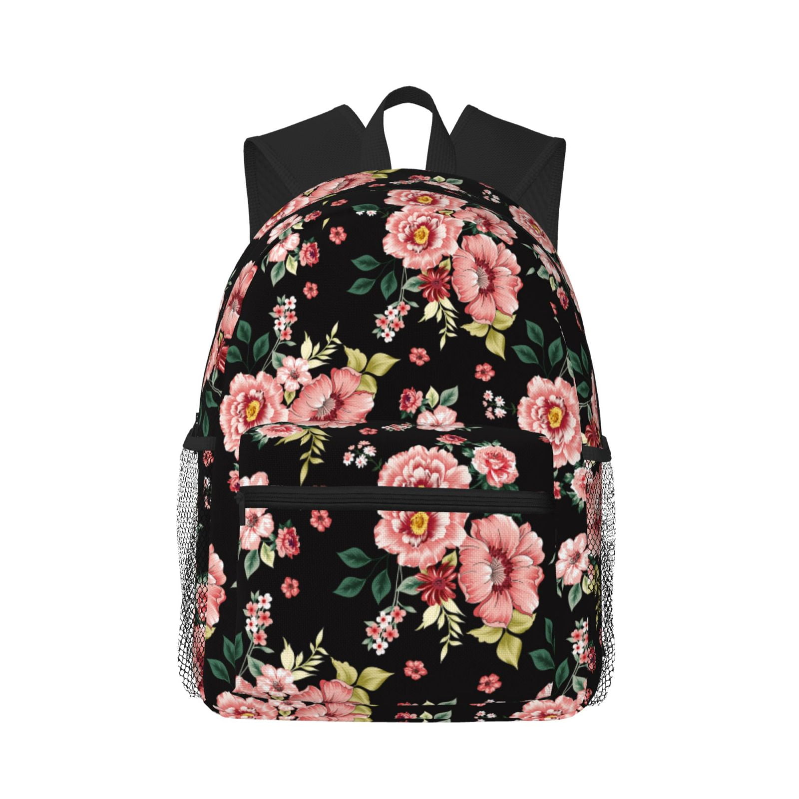 Backpack For Women/Men - Big Rose Flowers Lightweight Travel Bag School ...