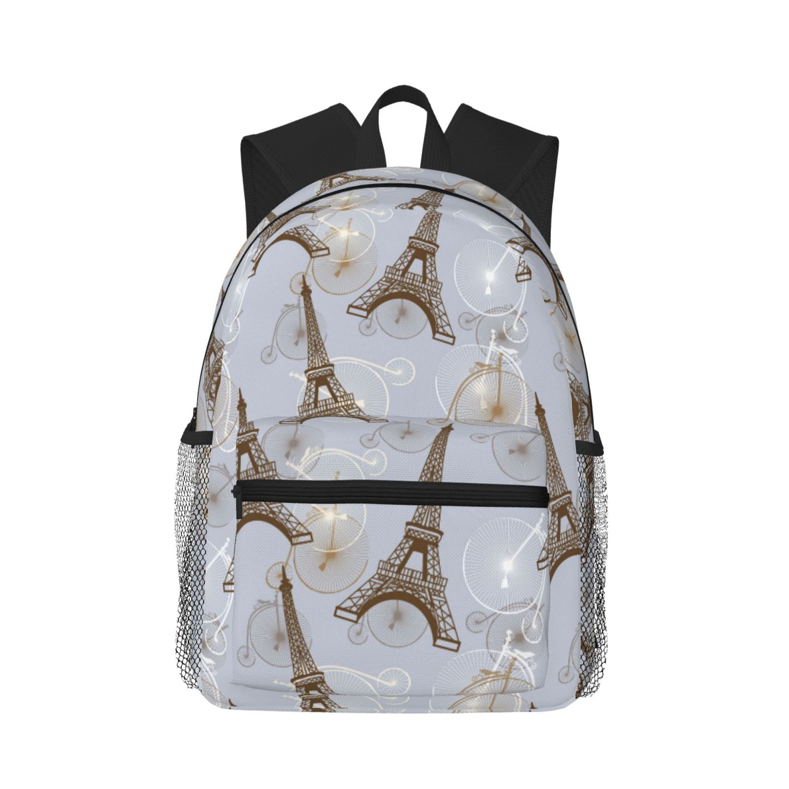 Backpack For Women/Men - Bike Eiffel Tower Lightweight Travel Bag ...