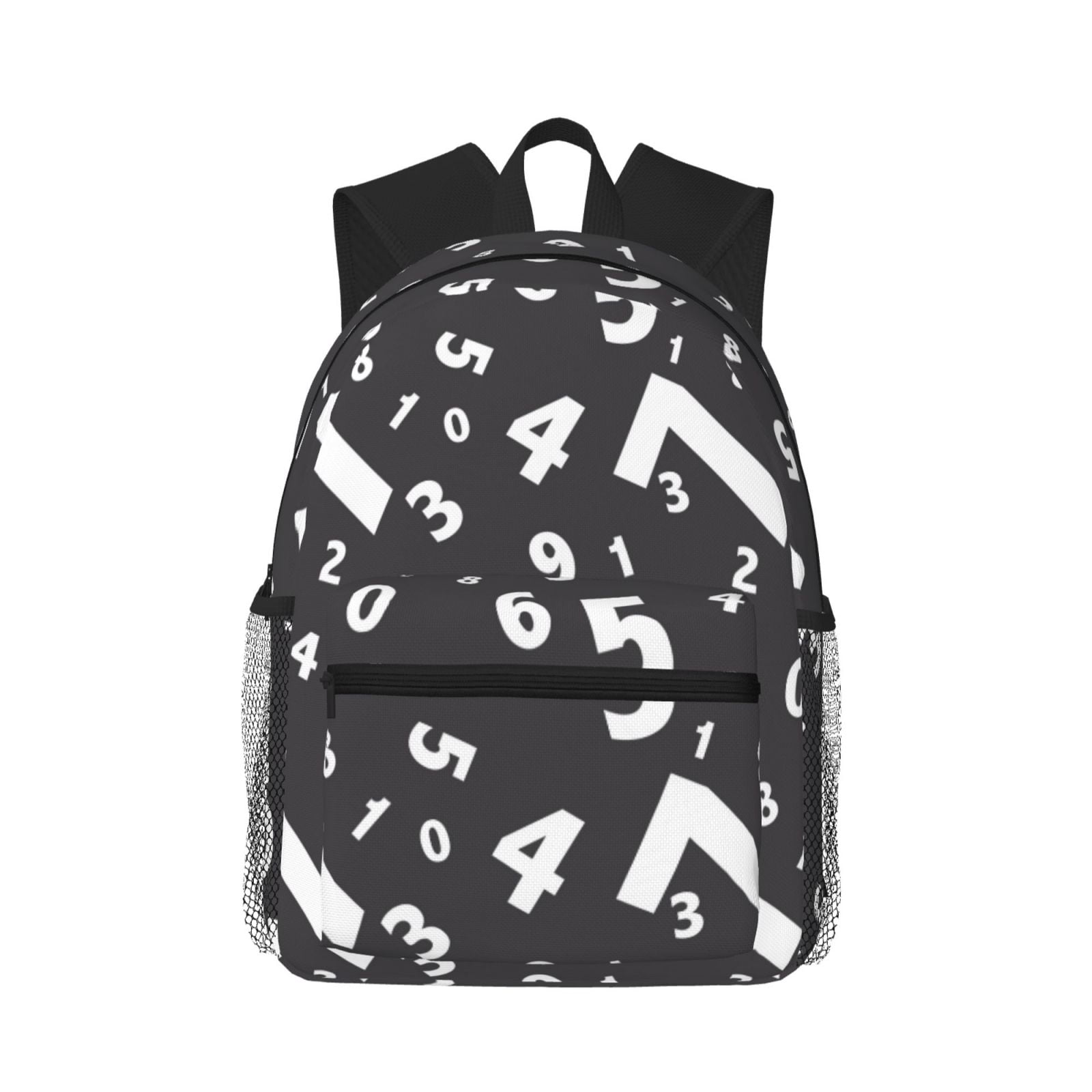 Backpack For Women/Men - Black Math Number Lightweight Travel Bag ...