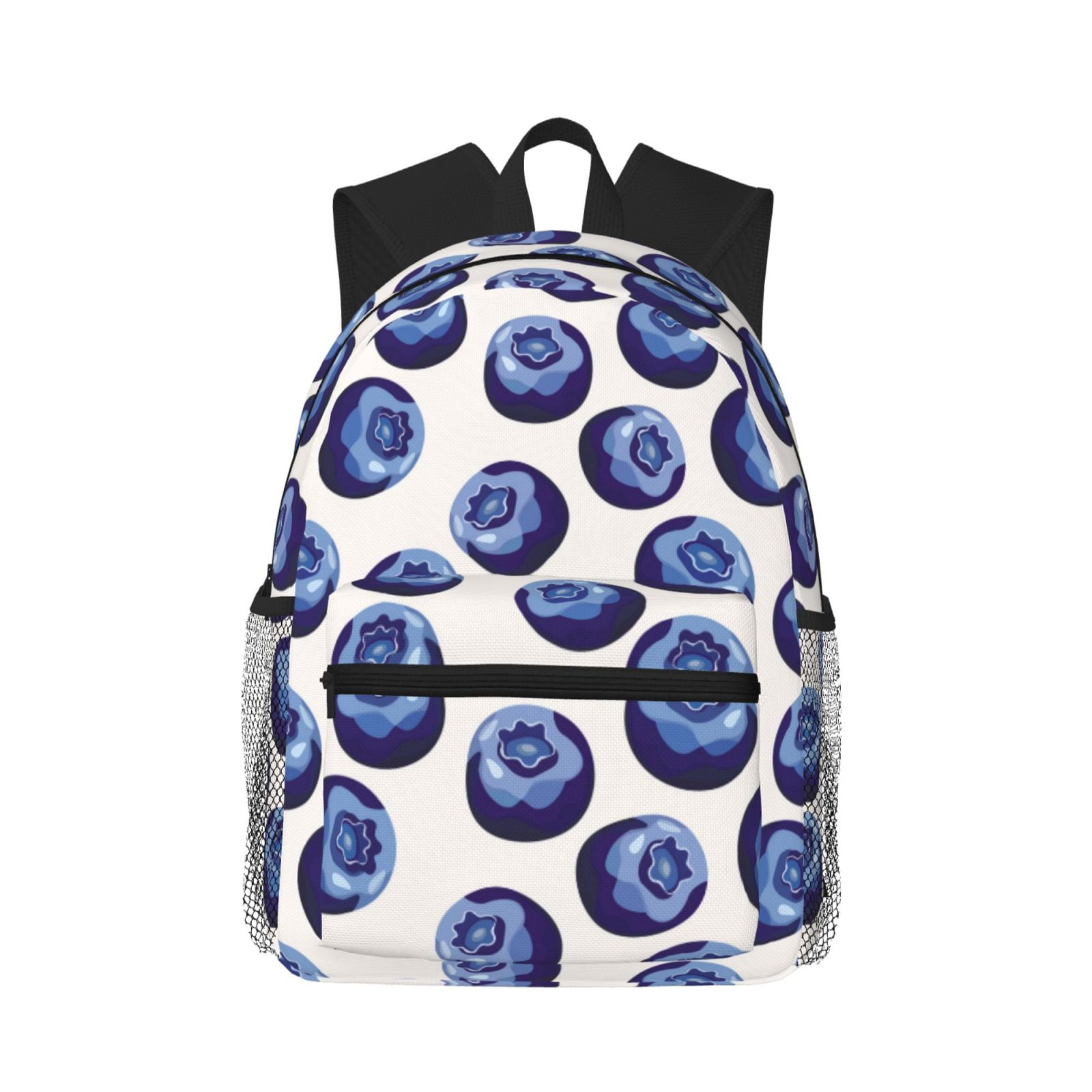Backpack For Women/Men - Blueberries Design White Lightweight Travel ...