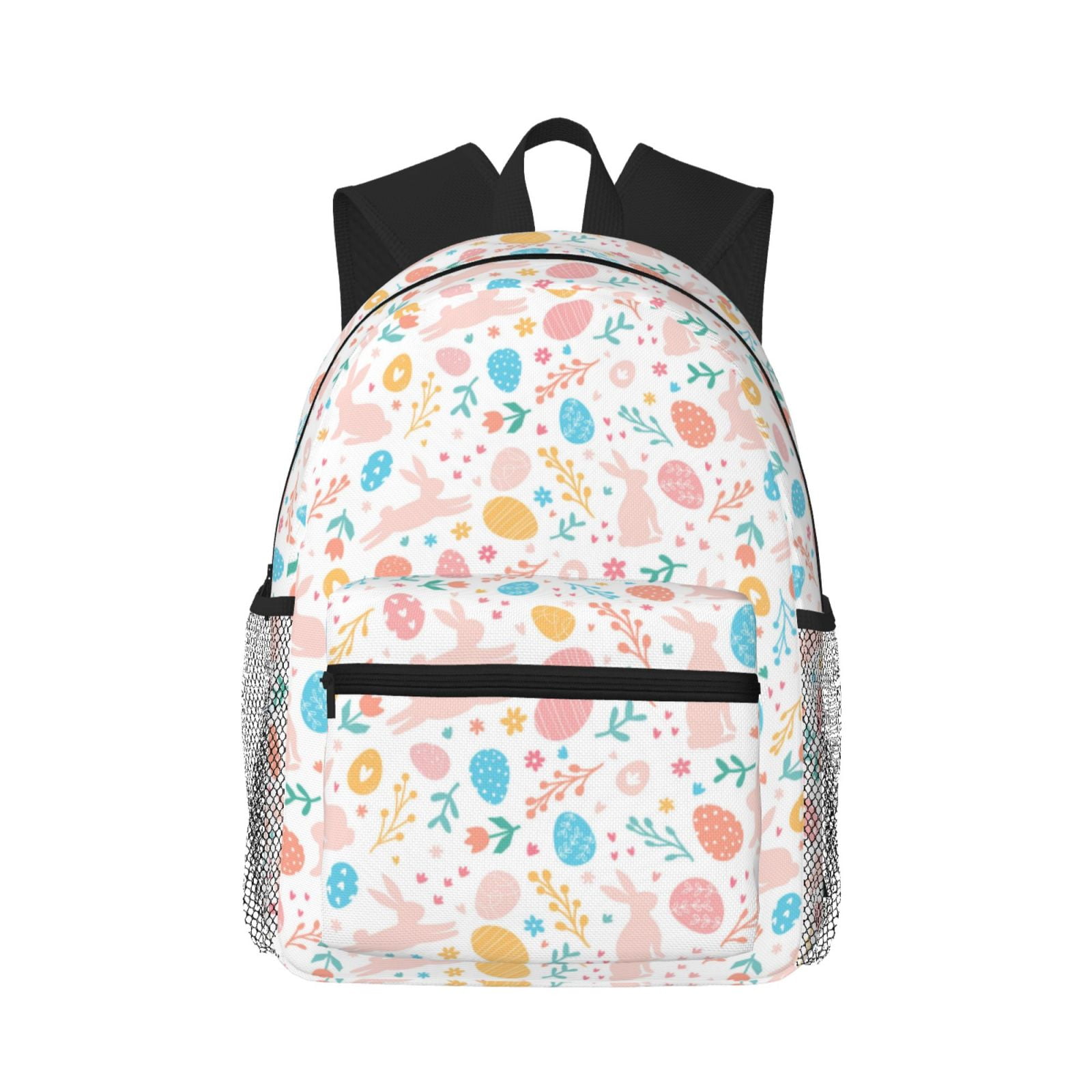 Backpack For Women/Men - Bohemian Patterned Egg Cute Rabbit Lightweight ...