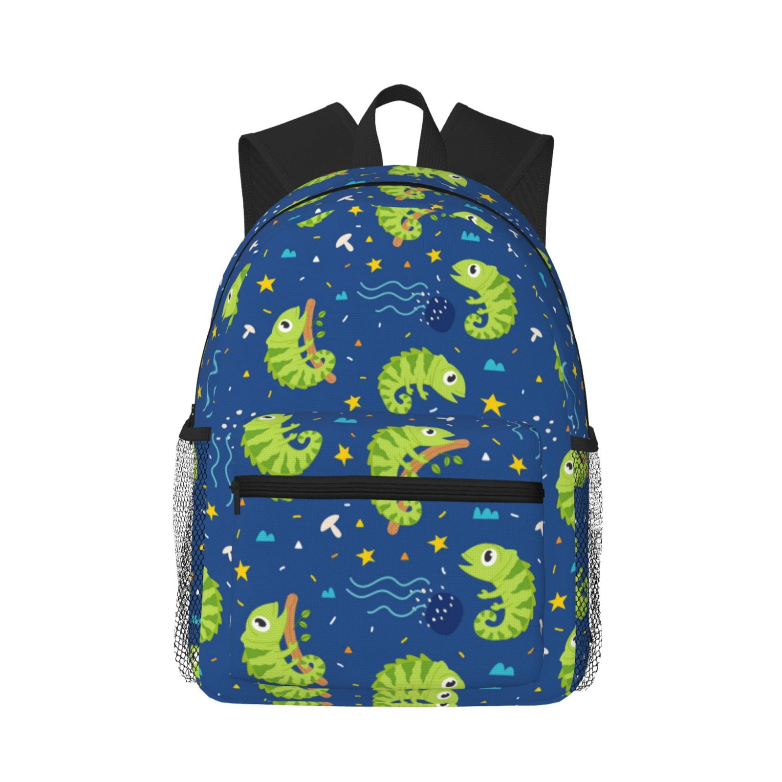 Backpack For Women/Men - Cartoon Funny Chameleon Lizard Lightweight ...
