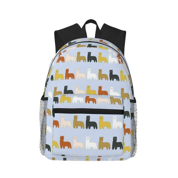 Backpack For Women/Men - Colorful Cute Alpaca Lightweight Travel Bag ...