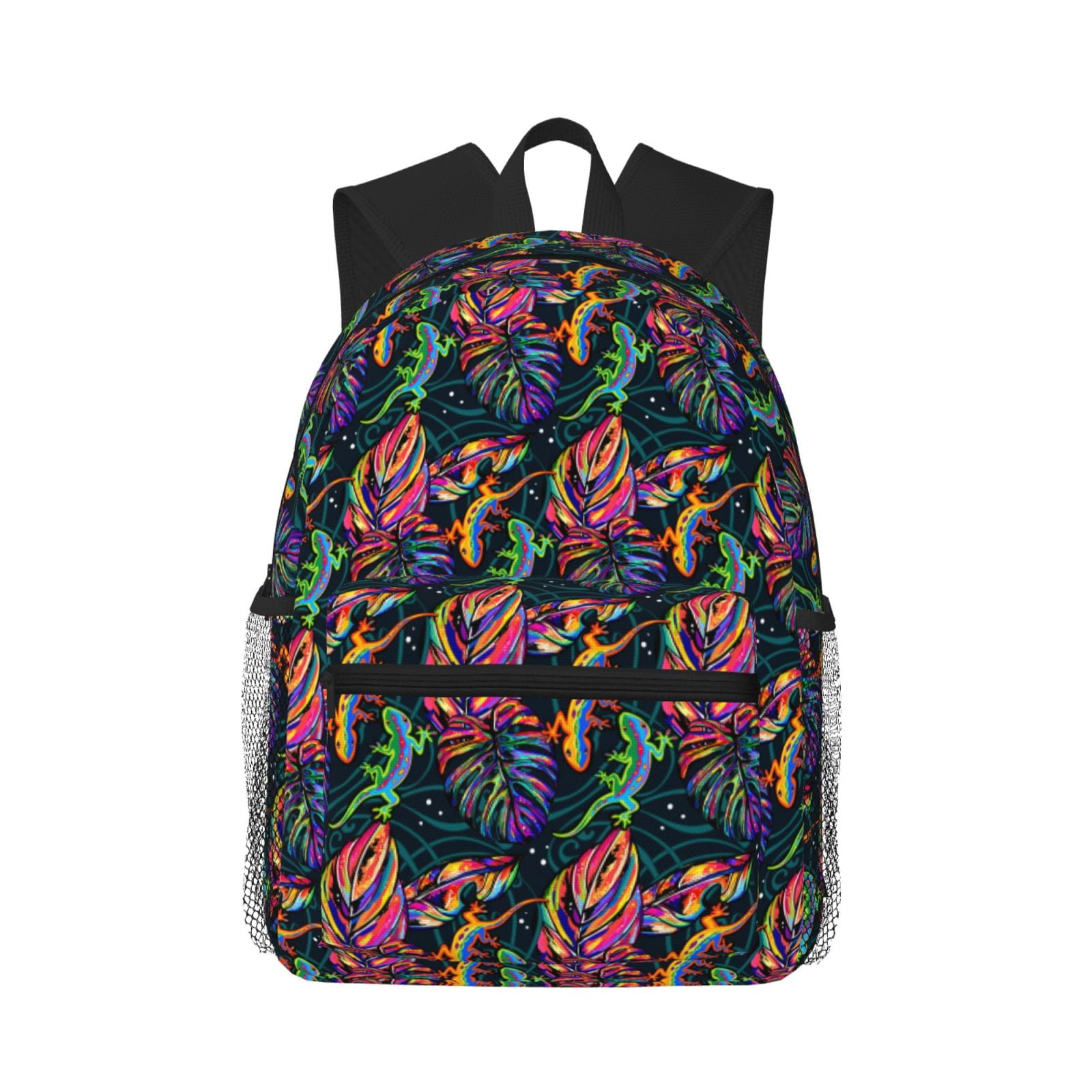 Backpack For Women/Men - Colorful Gecko Cute Lizard Lightweight Travel ...