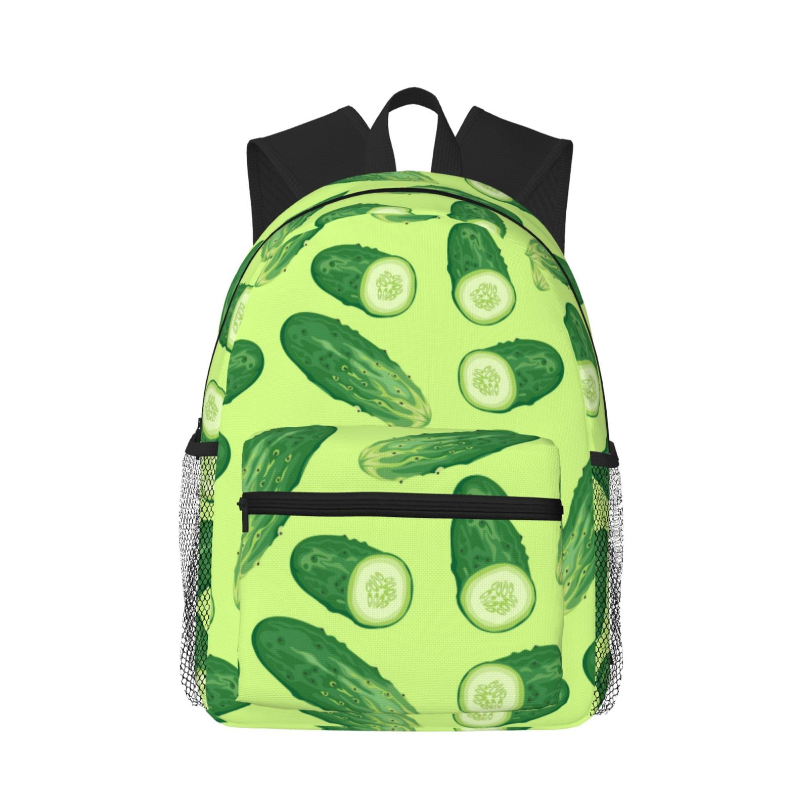 Backpack For Women/Men - Cucumber Pattern Green Lightweight Travel Bag ...