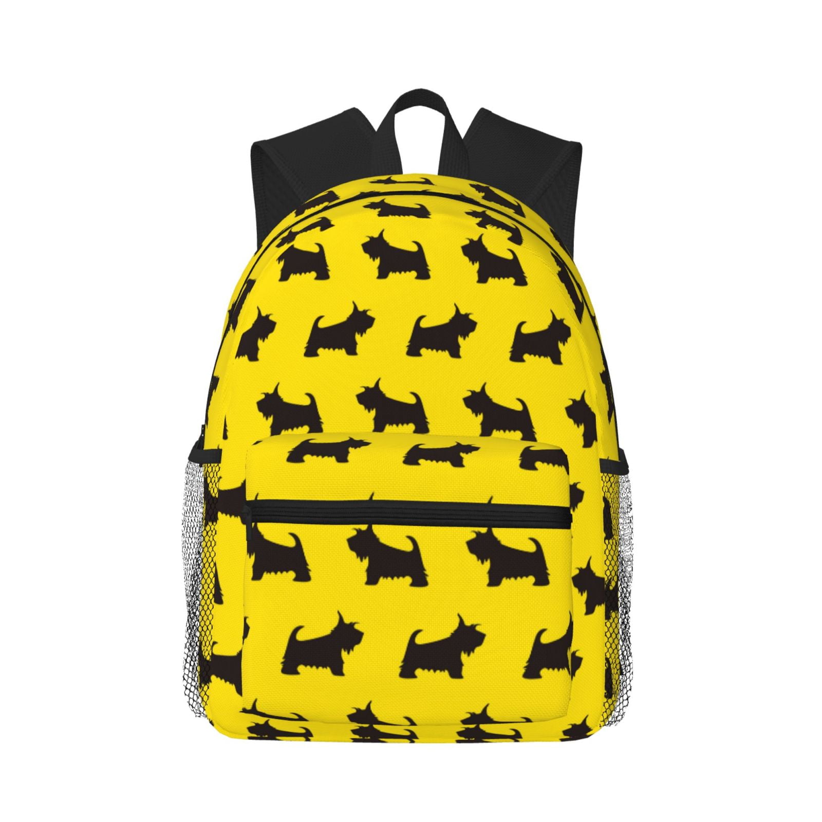 Backpack For Women/Men - Cute Black Dog Yellow Lightweight Travel Bag ...