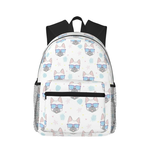 Backpack For Women/Men - Cute Cool French Bulldog Lightweight Travel ...