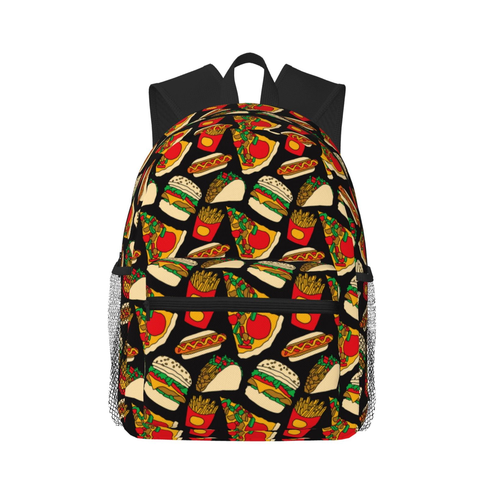 Backpack For Women/Men - Cute Food French Fries Burger Lightweight ...