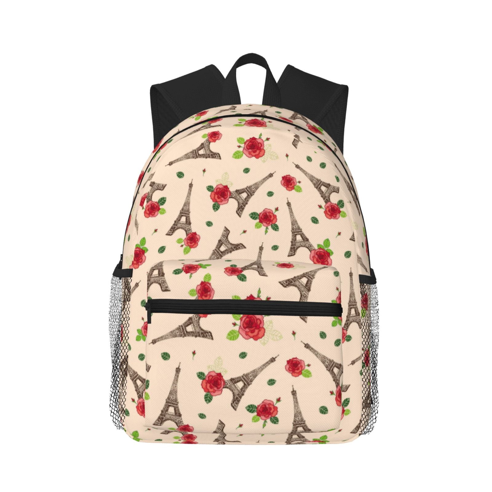 Backpack For Women/Men - Eiffel Towers Flower Lightweight Travel Bag ...