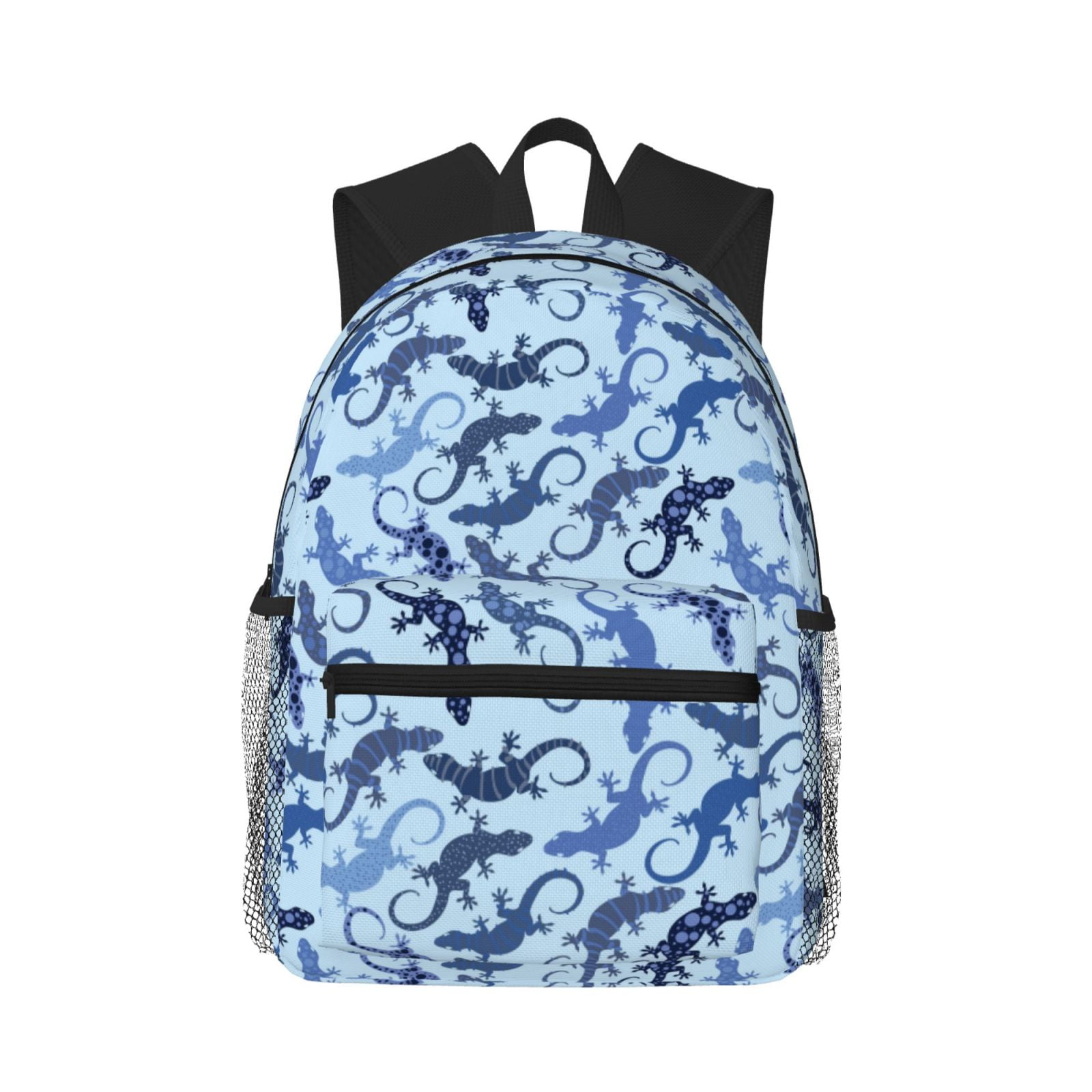Backpack For Women/Men - Exotic Cute Gecko Lizard Blue Lightweight ...