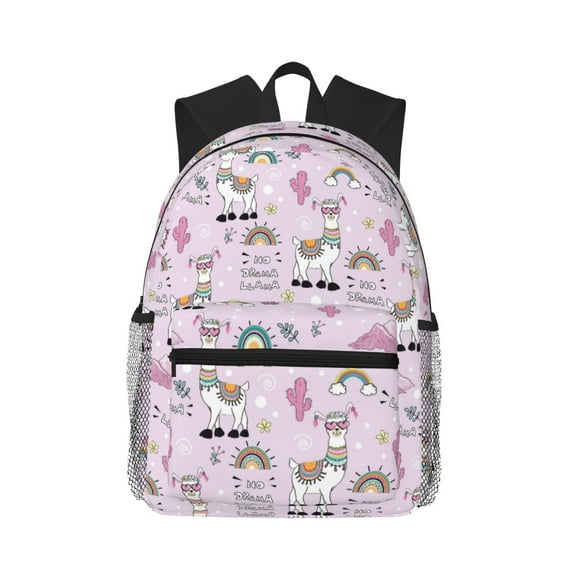 Backpack For Women/Men - Funny Cute Alpaca Cactus Pink Lightweight ...