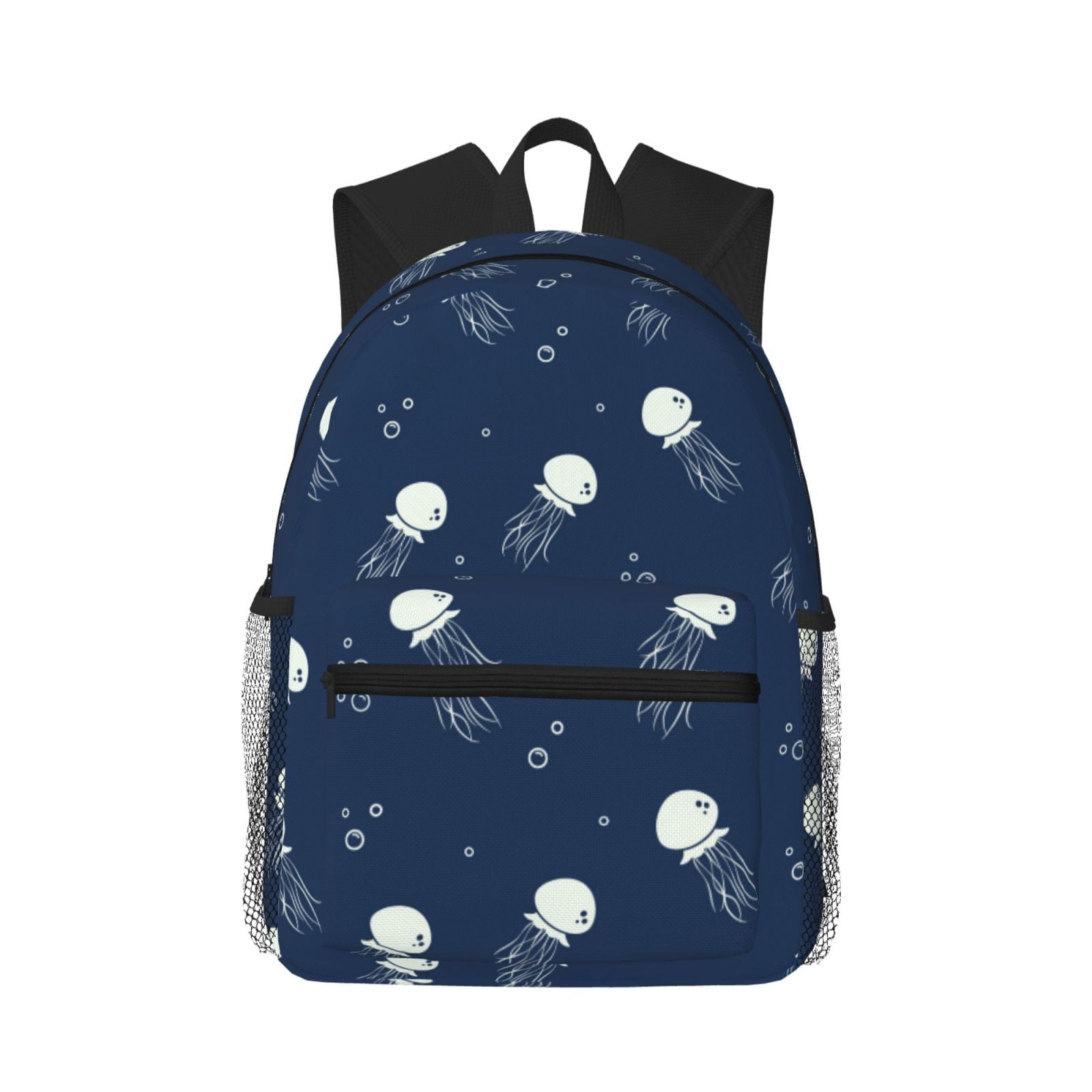 Backpack For Women/Men - White Jellyfish Lightweight Travel Bag School ...