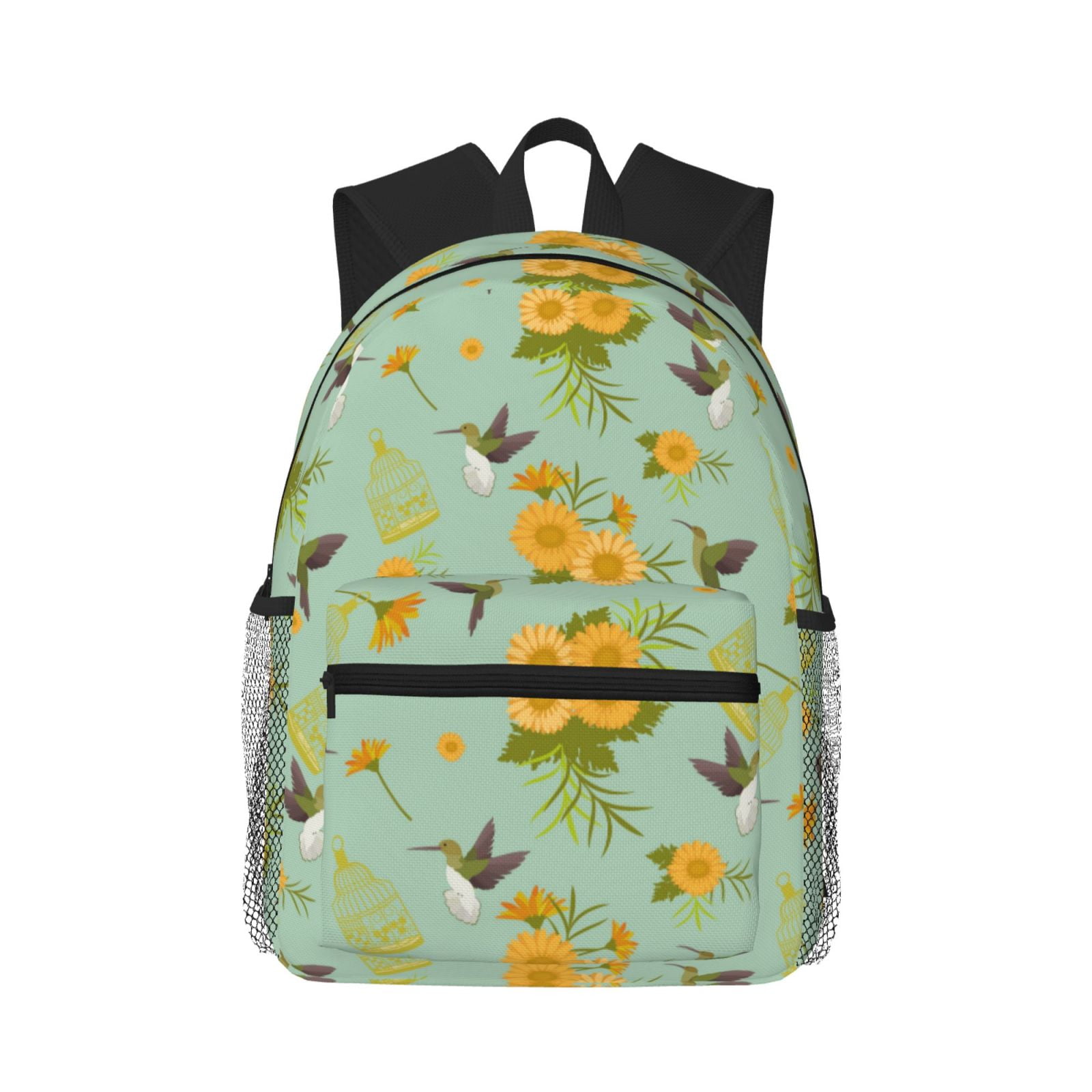 Backpack For Women/Men - Yellow Chrysanthemum Hummingbird Lightweight ...